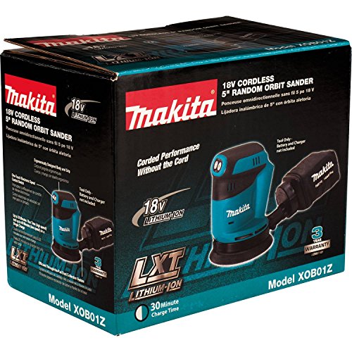 Makita XOB01Z 18V LXT® Lithium-Ion Cordless 5" Random Orbit Sander, Tool Only