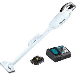 makita xlc02rb1w 18v lxt lithium-ion compact cordless vacuum kit (2.0ah), 1.3 pint