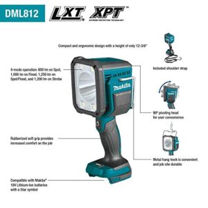 Makita DML812 18V LXT® Lithium-Ion Cordless L.E.D. Flashlight/Spotlight, Light Only