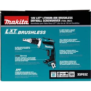 Makita XSF03Z 18V LXT Lithium-Ion Brushless Cordless Drywall Screwdriver (Bare Tool Only)