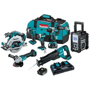 makita xt707pt 18v lxt® lithium-ion brushless cordless 7-pc. combo kit (5.0ah)