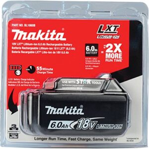 Makita BL1860B 18V LXT Lithium-Ion 6.0 Ah Battery