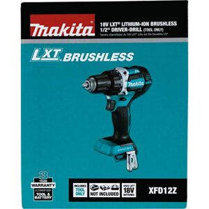 Makita XFD12Z 18V LXT Lithium-Ion Brushless Cordless 1/2" Driver-Drill, Tool Only,