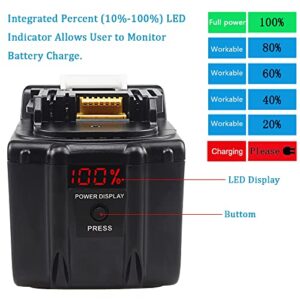 TENMOER 18V 9.0Ah BL1890 Replacement Battery Compatible with Makita Battery BL1830B BL1860B with Digital Display