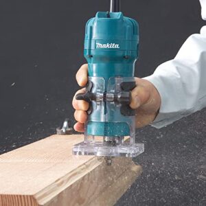 Makita 3709 1/4" Fixed Base Laminate Trimmer Teal