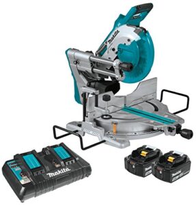 makita xsl06pt 18v x2 lxt lithium-ion (36v) brushless cordless 10″ dual-bevel sliding compound miter saw with laser kit (5.0ah)