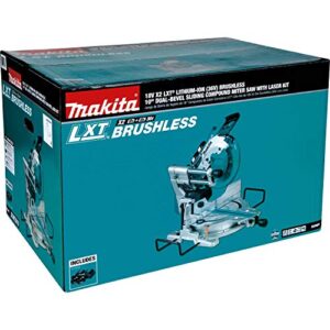 Makita XSL06PT 18V x2 LXT Lithium-Ion (36V) Brushless Cordless 10" Dual-Bevel Sliding Compound Miter Saw with Laser Kit (5.0Ah)