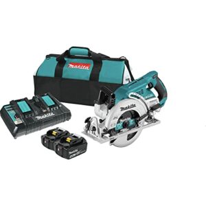 makita xsr01pt-r 18v x2 lxt (36v) brushless cordless rear handle 7-1/4 in. circular saw kit (5.0ah) (renewed)