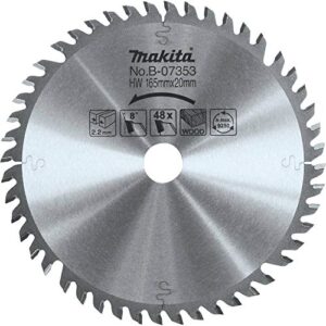 makita b-07353 165mm x 20mm carbide tipped blade