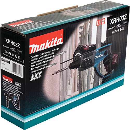 Makita XRH03Z 18V LXT Lithium-Ion Cordless 7/8-Inch Rotary Hammer, accepts SDS‑PLUS bits, Tool Only