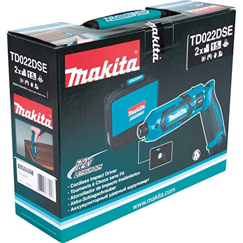 Makita TD022DSE 7.2V Lithium-Ion Cordless 1/4" Hex Impact Driver Kit