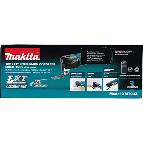 Makita Xmt03Z 18V Lxt Lithium-Ion Cordless Multi-Tool, Tool Only (Renewed)