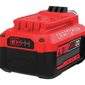 CRAFTSMAN V20 Lithium Ion Battery, 4.0-Amp Hour, 2 Pack (CMCB204-2)