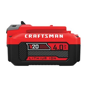 CRAFTSMAN V20 Lithium Ion Battery, 4.0-Amp Hour, 2 Pack (CMCB204-2)