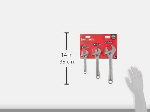 CRAFTSMAN Adjustable Wrench Set, 3-Piece (CMMT12001)