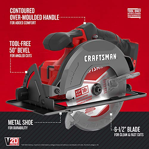 CRAFTSMAN V20 MAX Power Tool Combo Kit, 7-Tool Cordless Power Tool Set (CMCK700D2AM)