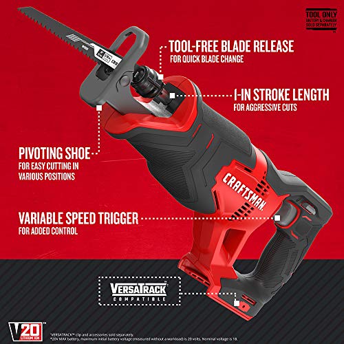 CRAFTSMAN V20 MAX Power Tool Combo Kit, 7-Tool Cordless Power Tool Set (CMCK700D2AM)