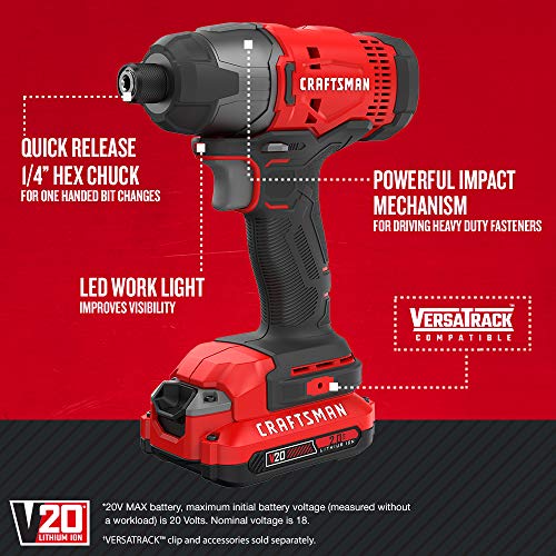 CRAFTSMAN V20 MAX Power Tool Combo Kit, 7-Tool Cordless Power Tool Set (CMCK700D2AM)