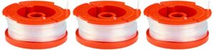 craftsman string trimmer line, 0.065- inch, 3-pack spools, 30 foot (cmzst0653), red