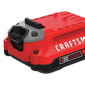 CRAFTSMAN V20 Lithium Ion Battery, 2.0-Amp Hour, 2 Pack (CMCB202-2) , Red