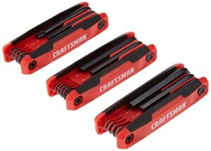 craftsman hex key set, 25-key, 3-pack, folding (cmht26004)