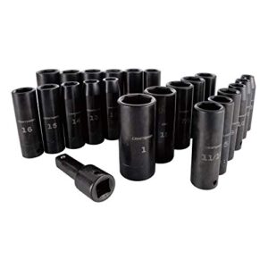 craftsman deep impact socket set, sae, 1/2-inch, 23 pieces (cmmt16970)