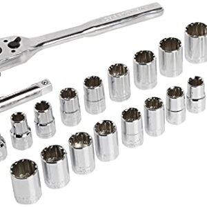 CRAFTSMAN Socket Set, Universal, 1/2-Inch Drive, 19-Piece (CMMT12015)