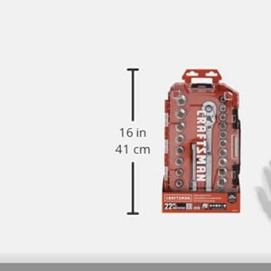 CRAFTSMAN Socket Set, Universal, 1/2-Inch Drive, 19-Piece (CMMT12015)