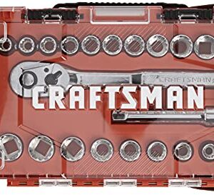 CRAFTSMAN Socket Set, Universal, 1/2-Inch Drive, 19-Piece (CMMT12015)