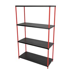 craftsman 4-shelf 6-foot tall storage rack for garage and workshop, durable powder-coated steel, reinforced adjustable-height steel shelves – 2,400-pound capacity (cmxmsaj94994)