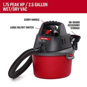 CRAFTSMAN CMXEVBE17250 2.5 Gallon 1.75 Peak HP Wet/Dry Vac, Portable Shop Vacuum with Attachments