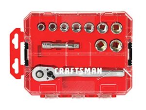 craftsman socket set with ratchet, metric, 3/8-inch drive, 11-piece set (cmmt12027)