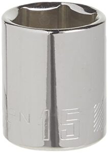 craftsman shallow socket, metric, 3/8-inch drive, 15mm, 6-point (cmmt43547)