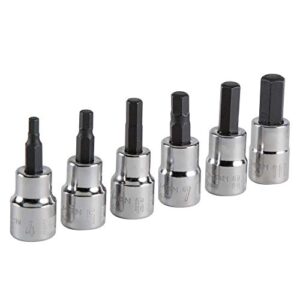 craftsman hex bit socket set, 3/8″ drive, metric, 6-piece (cmmt34448)