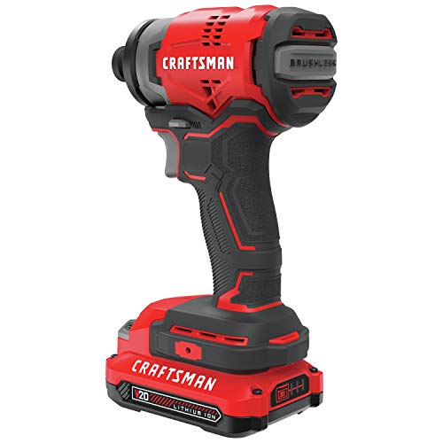 CRAFTSMAN 20V MAX* Impact Driver Kit, Cordless, Brushless (CMCF810C1)