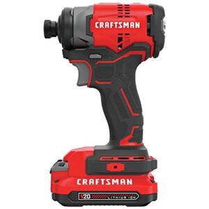 CRAFTSMAN 20V MAX* Impact Driver Kit, Cordless, Brushless (CMCF810C1)