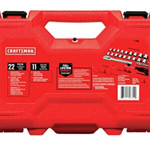 CRAFTSMAN Mechanics Tool Set, SAE / Metric, 3/8-Inch Drive, 32-Piece (CMMT12013)