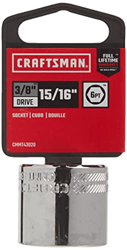 CRAFTSMAN Shallow Socket, SAE, 3/8-Inch Drive, 15/16-Inch, 6-Point (CMMT43020)