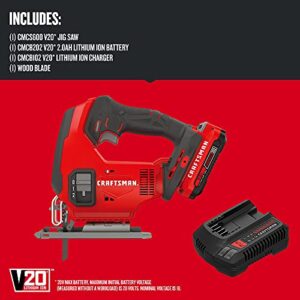 CRAFTSMAN V20* Cordless Jig Saw Kit (CMCS600D1)