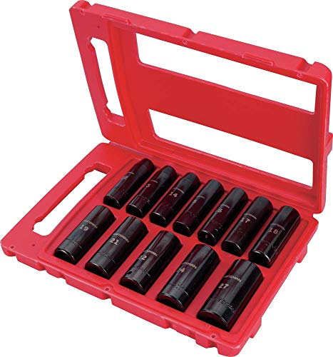 CRAFTSMAN Impact Socket Set, Metric, 1/2-Inch Drive, Deep Impact Sockets, 12-Piece (CMMT15887)