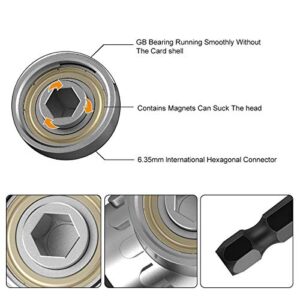 Impact Grade Driver Sockets Adapter Extension Set Drill Bit + Right Angle Driver, 3Pcs 1/4 3/8 1/2" Universal Socket Adapter Set, 105 Degree Right Angle Screwdriver set Drill Hex Bit Socket Adapter