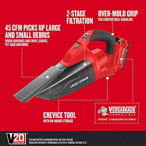 Craftsman CMCVH001C1 V20* Cordless Handheld Vacuum Kit