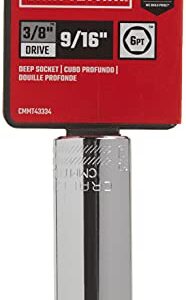 CRAFTSMAN Deep Socket, SAE, 3/8-Inch Drive, 9/16-Inch, 6-Point (CMMT43334)