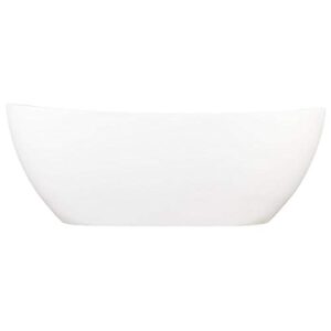 Signature Hardware 918954-64 Winifred 64" Resin Soaking Freestanding Tub with Integrated Drain and Overflow