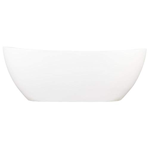 Signature Hardware 918954-64 Winifred 64" Resin Soaking Freestanding Tub with Integrated Drain and Overflow