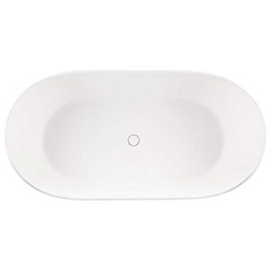 Signature Hardware 918954-64 Winifred 64" Resin Soaking Freestanding Tub with Integrated Drain and Overflow