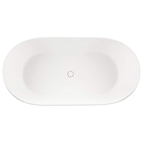 Signature Hardware 918954-64 Winifred 64" Resin Soaking Freestanding Tub with Integrated Drain and Overflow