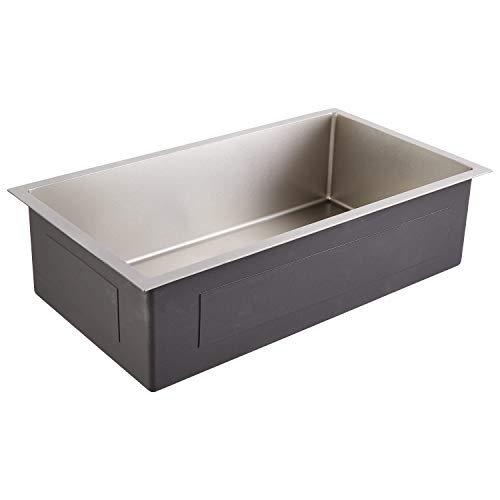 Signature Hardware 944641-32 Atlas 32" Undermount Single Basin Stainless Steel Kitchen Sink with Sound Dampening