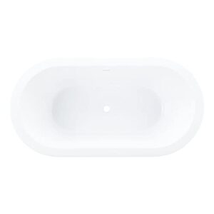 Signature Hardware 920161-65 Leith 65" Acrylic Soaking Tub with Integrated Overflow and Drain