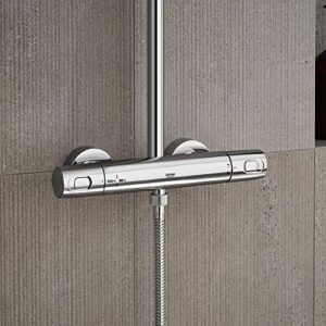 GROHE 26128002 Euphoria 260 CoolTouchThermostatic Shower System, 1.75 gpm, Starlight Chrome